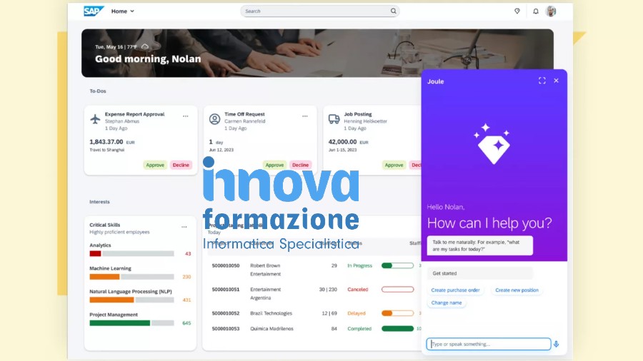 SAP Joule generative AI - Innovaformazione - Informatica specialistica