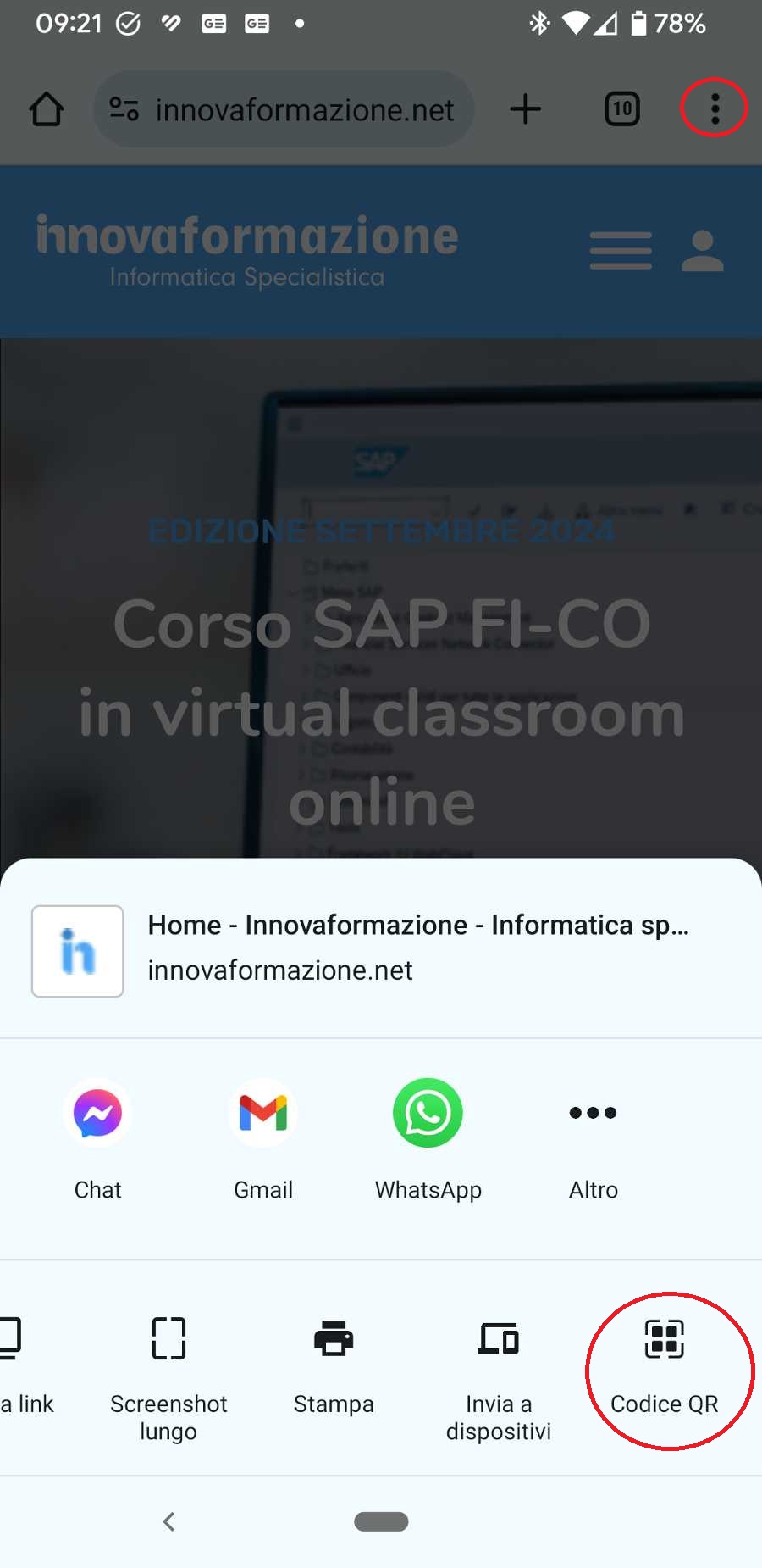 Creare QR code - Innovaformazione - Informatica specialistica