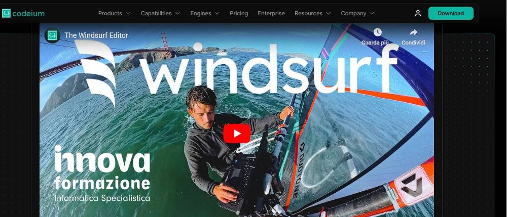 Windsurf code editor AI - Innovaformazione - Informatica specialistica